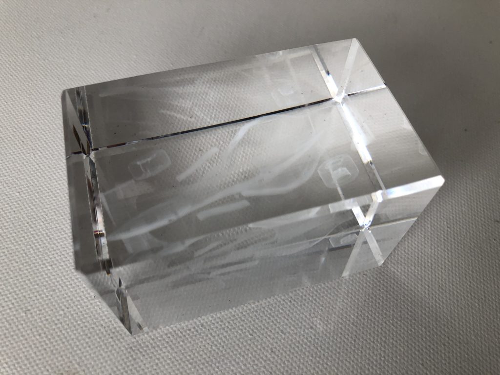 3D Crystal Paperweight with McLaren F1 Race car from early 1990's ...