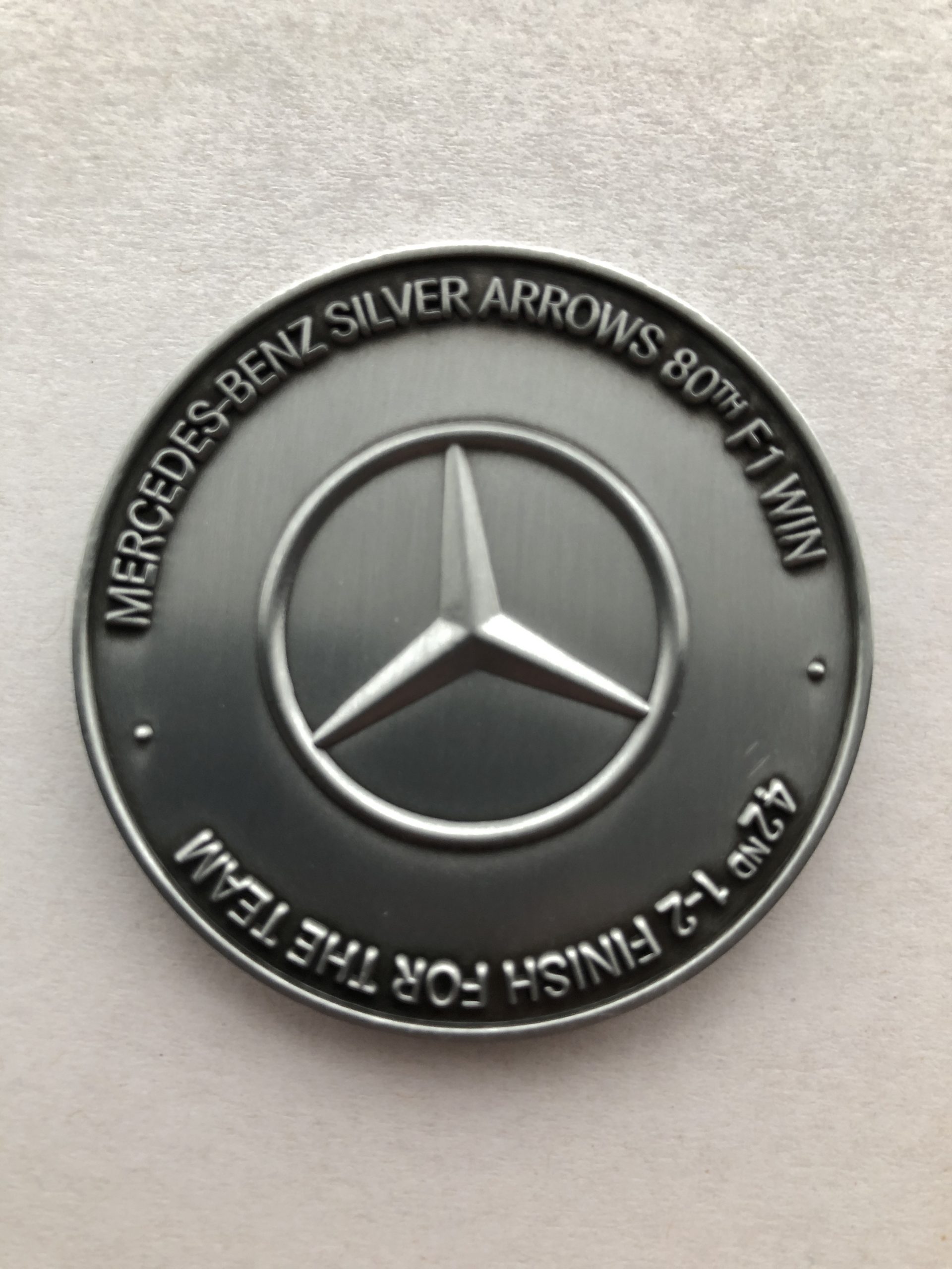 Genuine Mercedes Benz Commemorative F1 Medal from 2018 German GP (2245 ...