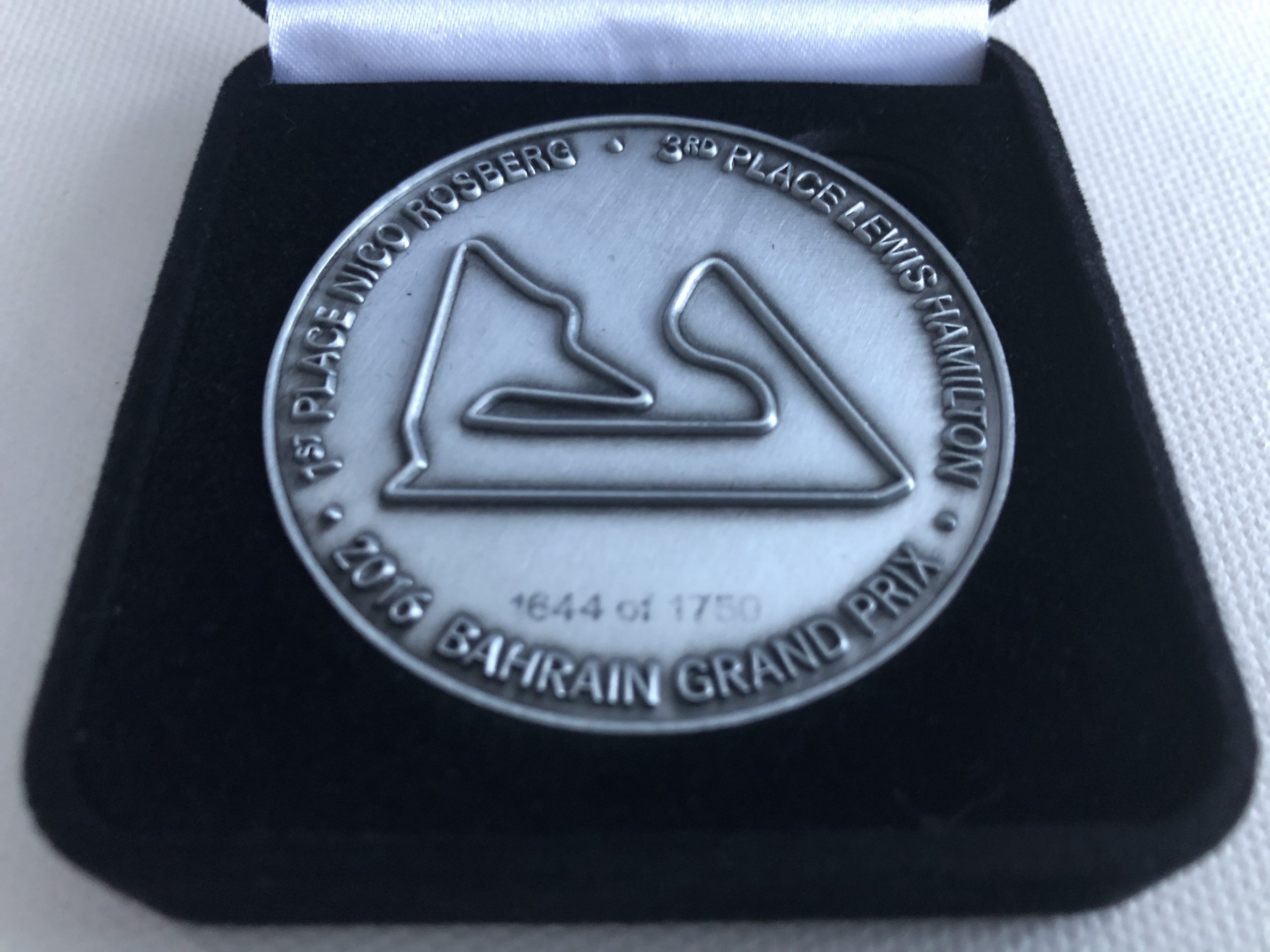 Genuine Mercedes Benz Commemorative F1 Medal from 2016 Bahrain GP (1644 ...
