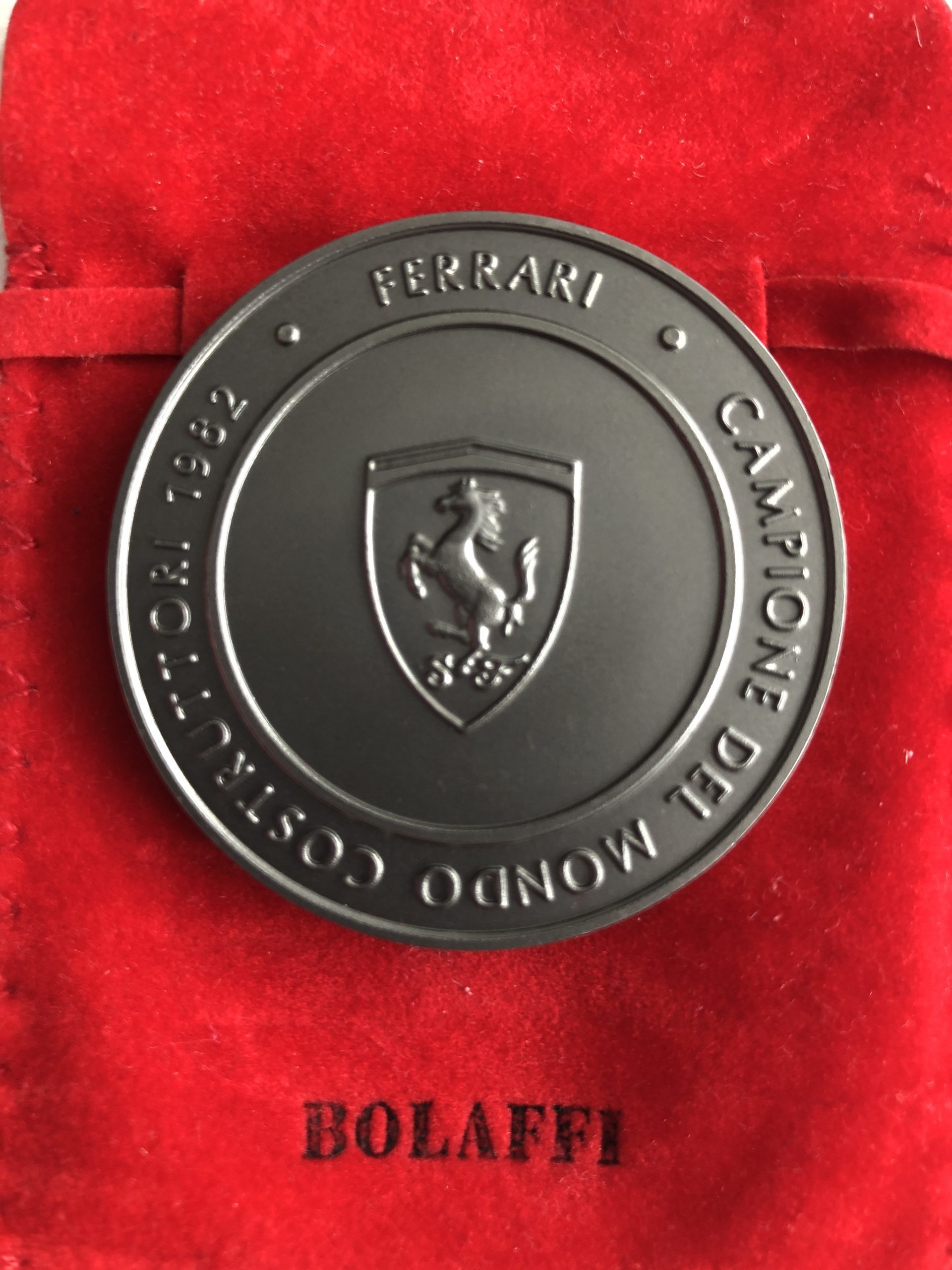 Official Ferrari F1 1982 Constructors World Champion Bolaffi Medal ...