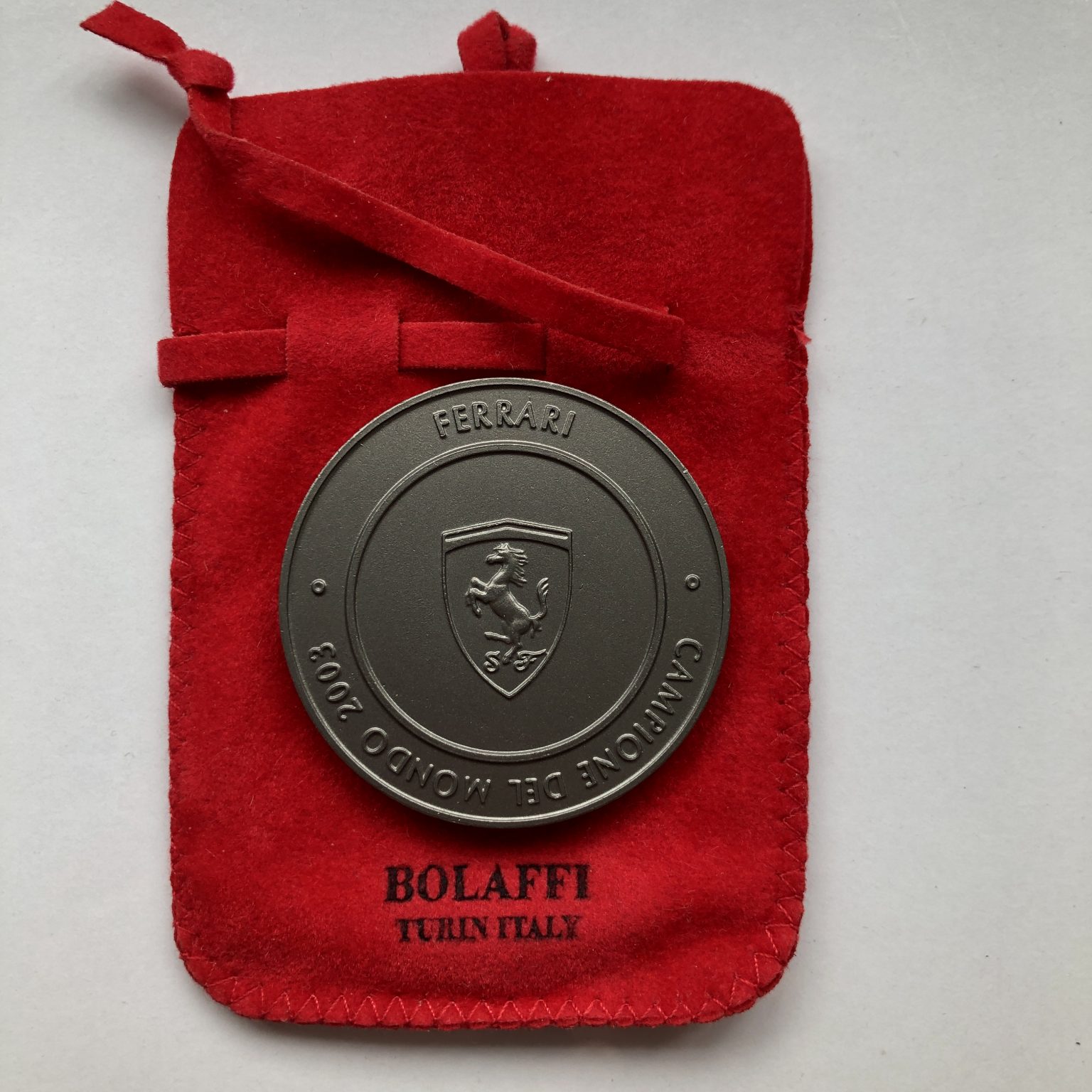 Official Ferrari F1 World Championship 2003 Bolaffi Medal / Coin ...