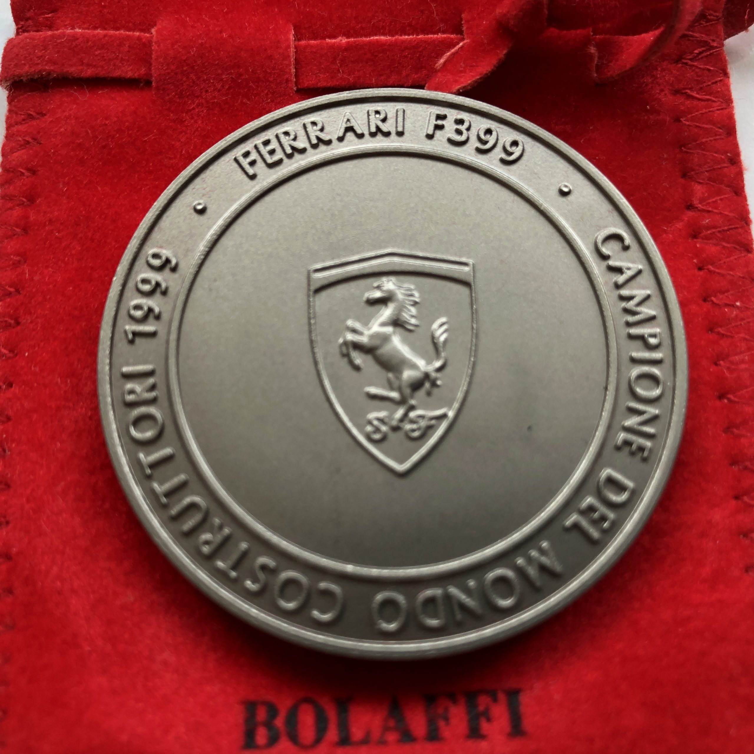 Official Ferrari F1 1999 Constructors World Champion Bolaffi Medal ...