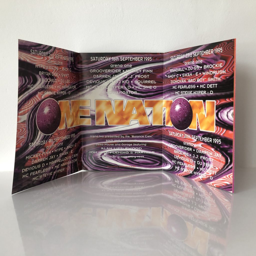 Club One Nation – September 1995 - The Rhythm Station - Aldershot | CLASSICTRAX.CO.UK