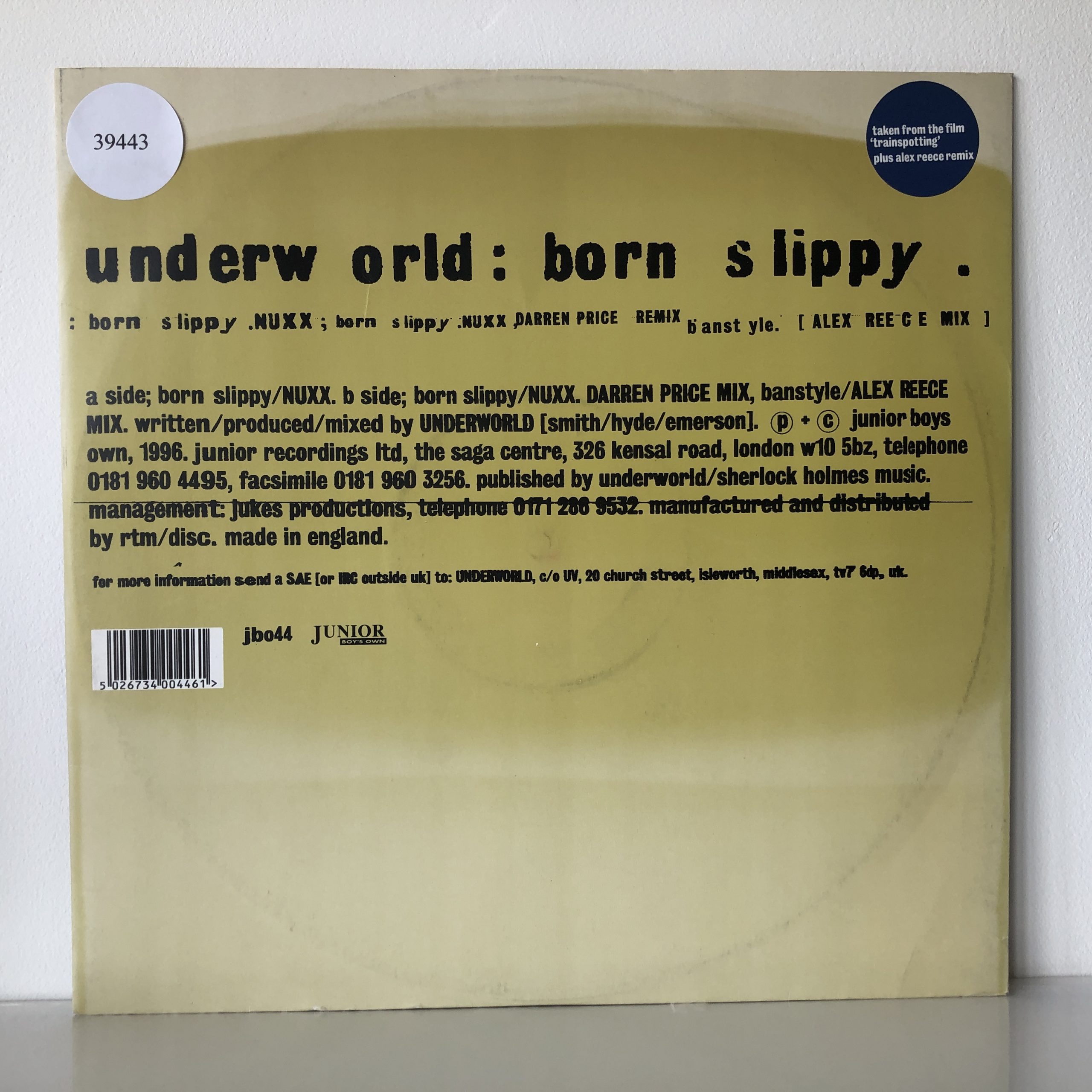 Underworld - Born Slippy (12", Single) | Classic Trax