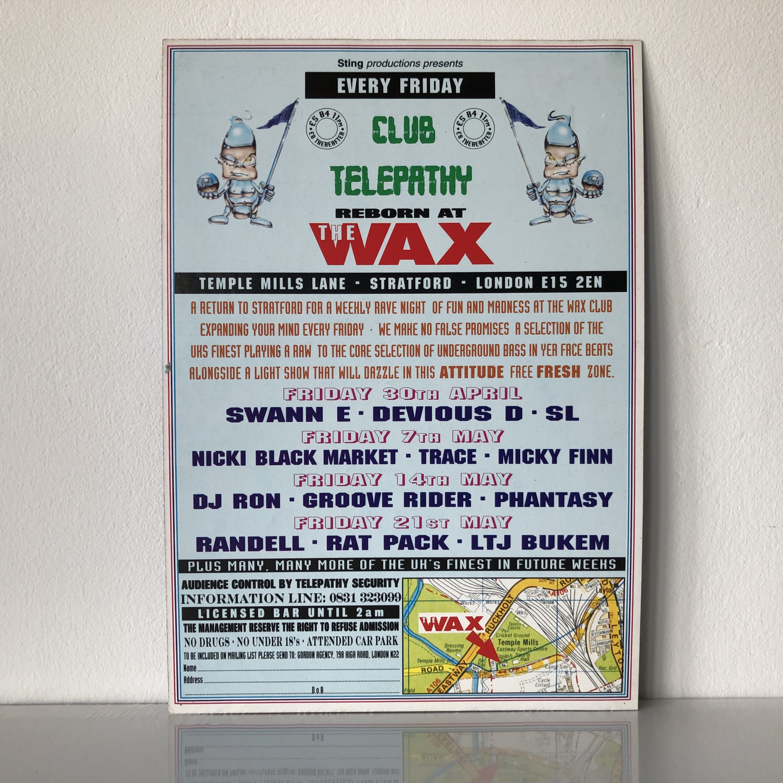 Club Telepathy - The Wax - Stratford | Classic Trax