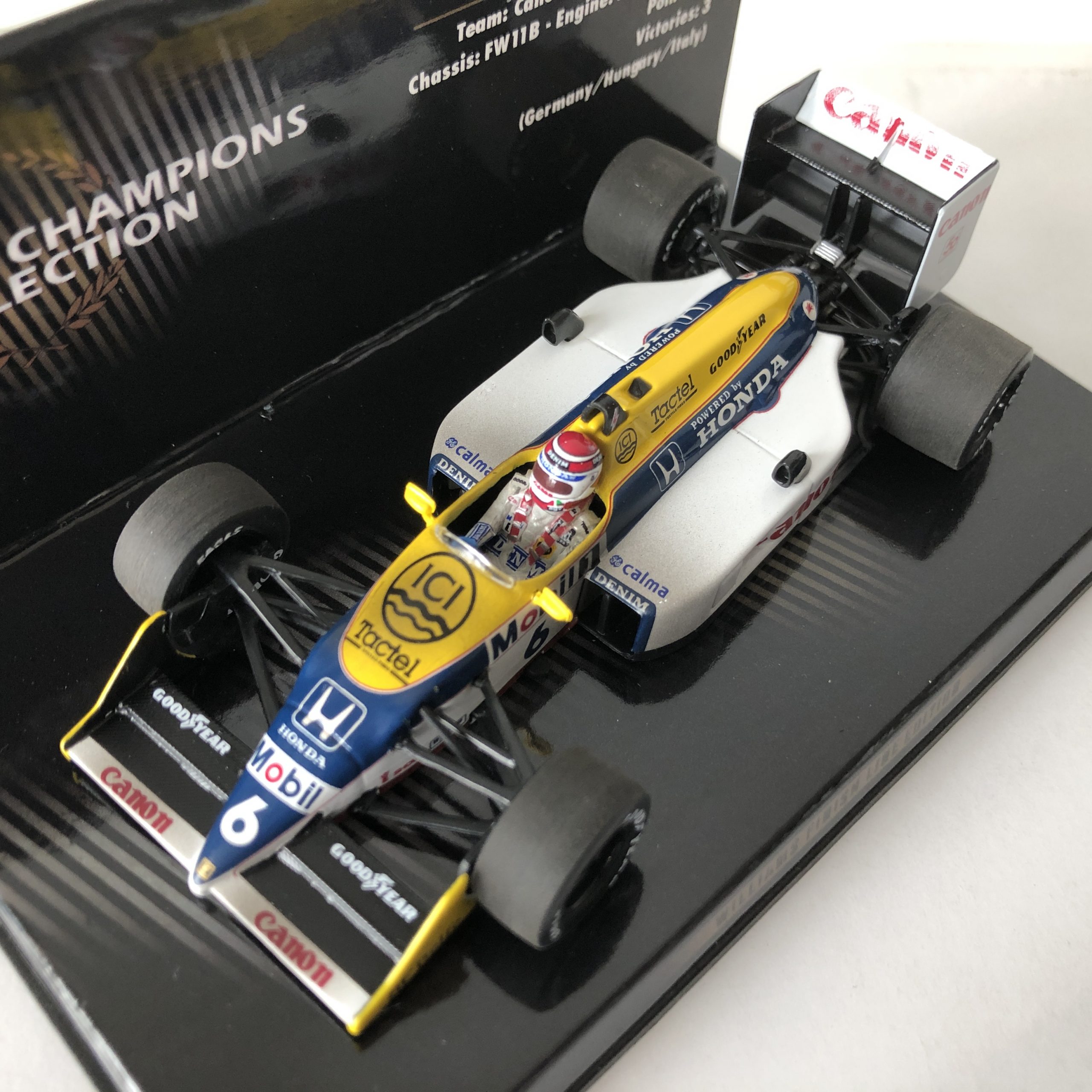 1987 Nelson Piquet | Canon Williams Honda FW11B | Minichamps 1:43 | World Champion | CLASSICTRAX ...