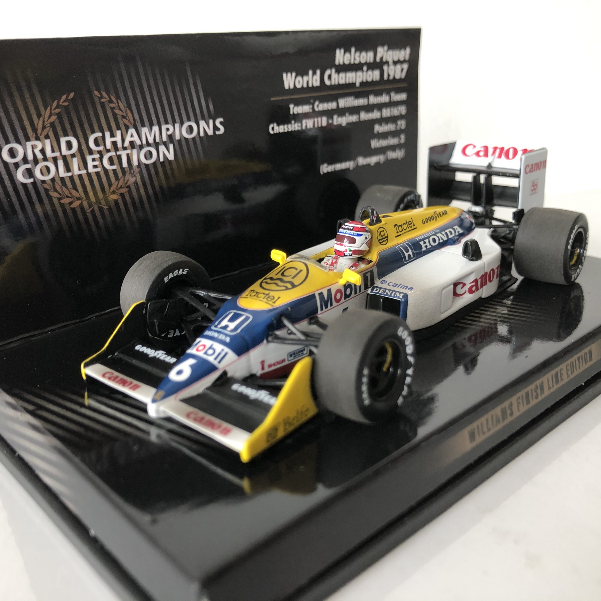 1987 Nelson Piquet | Canon Williams Honda FW11B | Minichamps 1:43 | World Champion | CLASSICTRAX ...